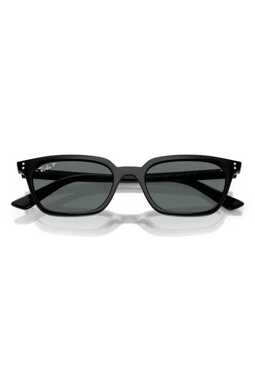 Ray-ban 53mm Polarized Pillow Sunglasses - Black