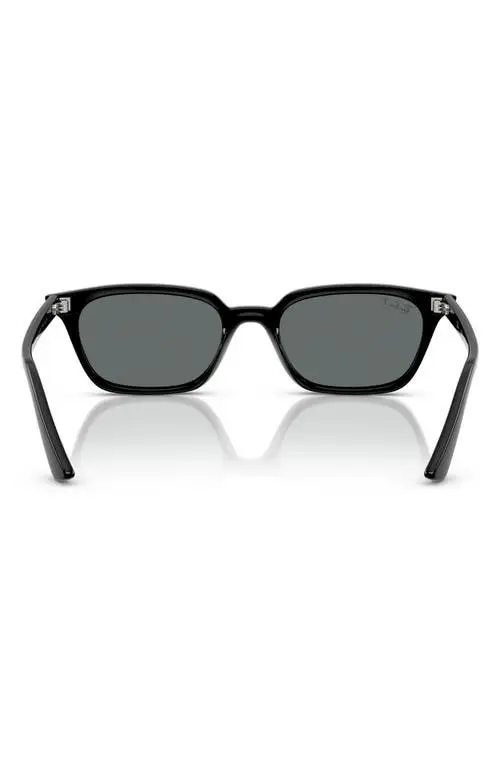 Ray-ban 53mm Polarized Pillow Sunglasses - Black