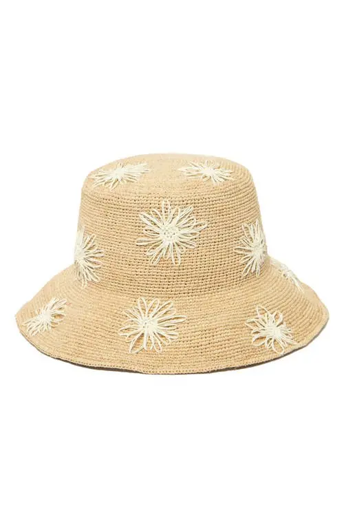 San Diego Hat Raffia Bucket Hat - White