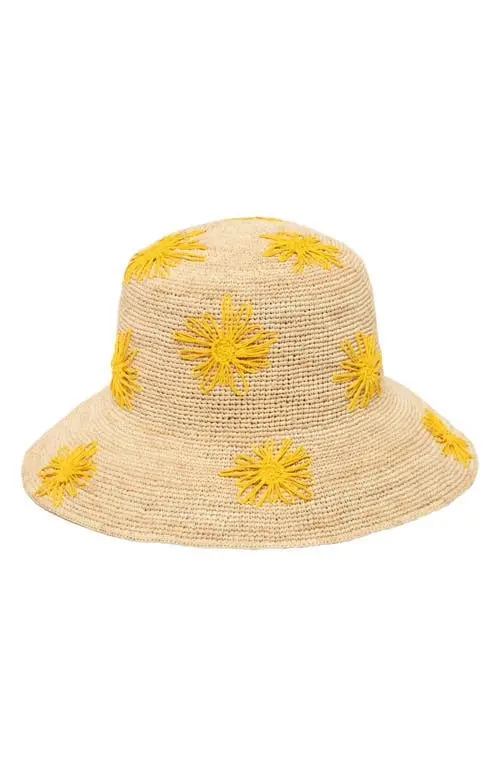 San Diego Hat Raffia Bucket Hat - Yellow