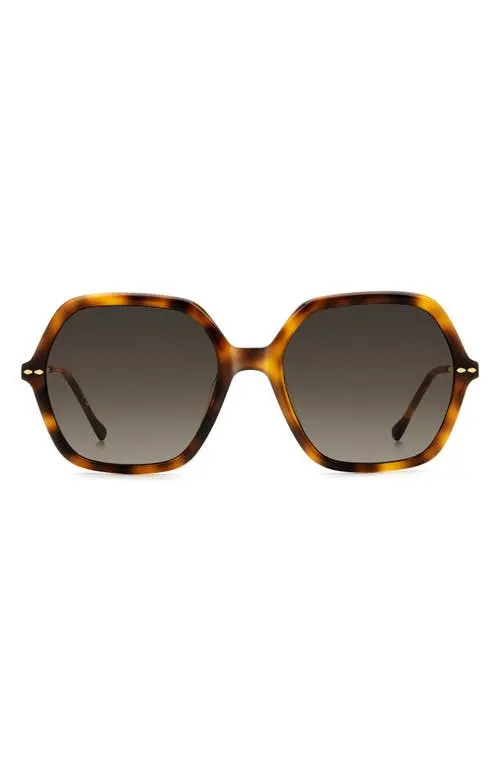 Isabel Marant 56mm Square Sunglasses - Havana Gold/brown Sf