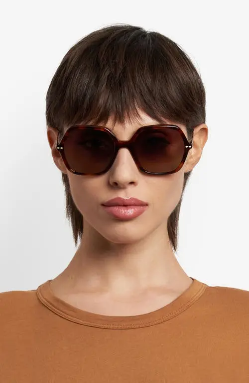 Isabel Marant 56mm Square Sunglasses - Havana Gold/brown Sf