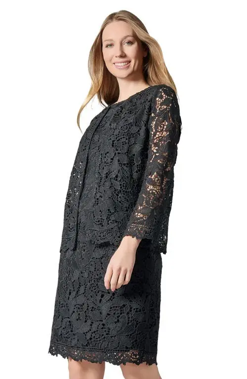 KASPER Lace Knit Cardigan