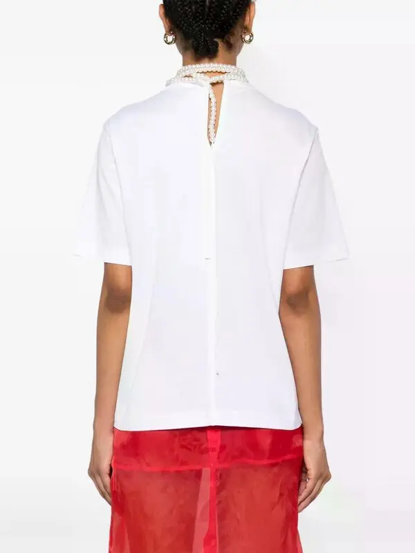 Carven Faux-pearl-embellishment T-shirt