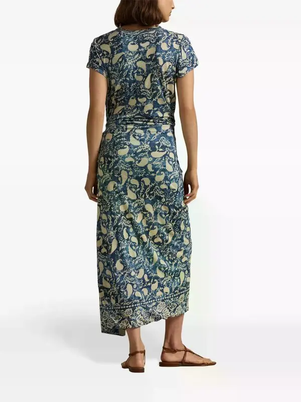 Polo Ralph Lauren Knot-detailed Printed Dress