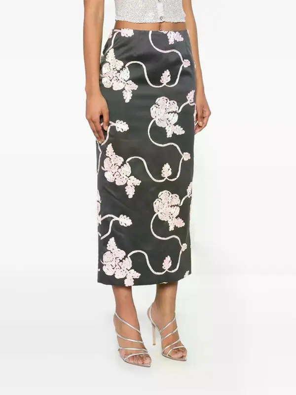 ROTATE BY BIRGER CHRISTENSEN Appliqué Pencil Skirt