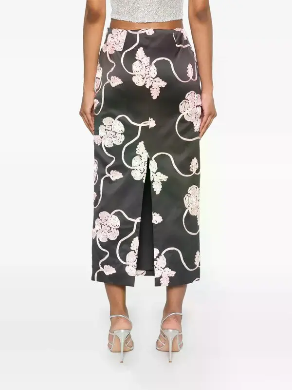 ROTATE BY BIRGER CHRISTENSEN Appliqué Pencil Skirt
