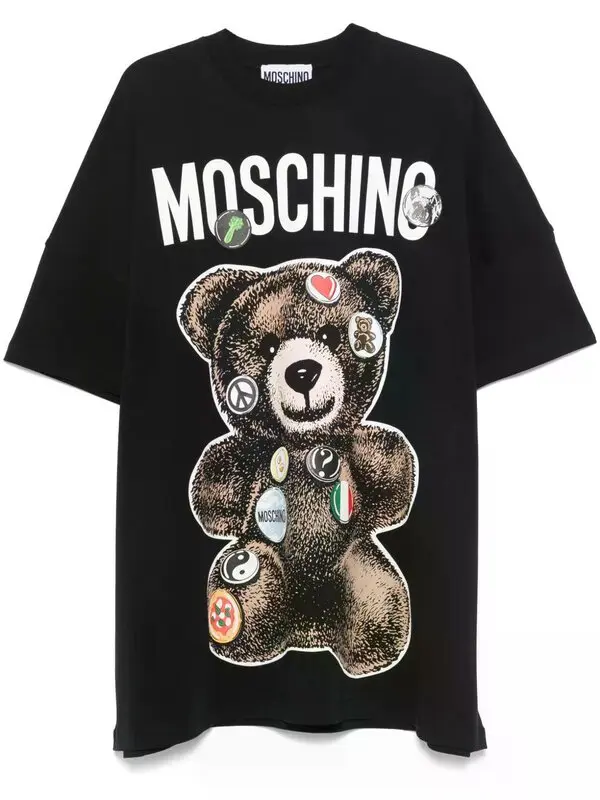 Moschino Teddy Bear-print Mini Dress - Black