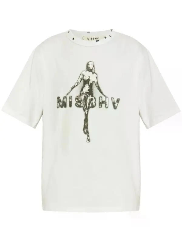 Misbhv Printed T-Shirt In White - 67% Off | Editorialist