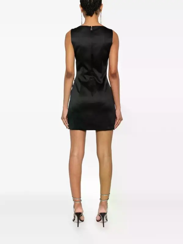 ROTATE BY BIRGER CHRISTENSEN Floral-appliqué Satin Dress
