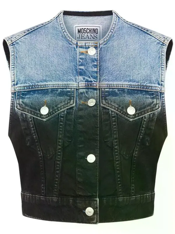 MOSCHINO JEANS Gradient Denim Gilet - Black