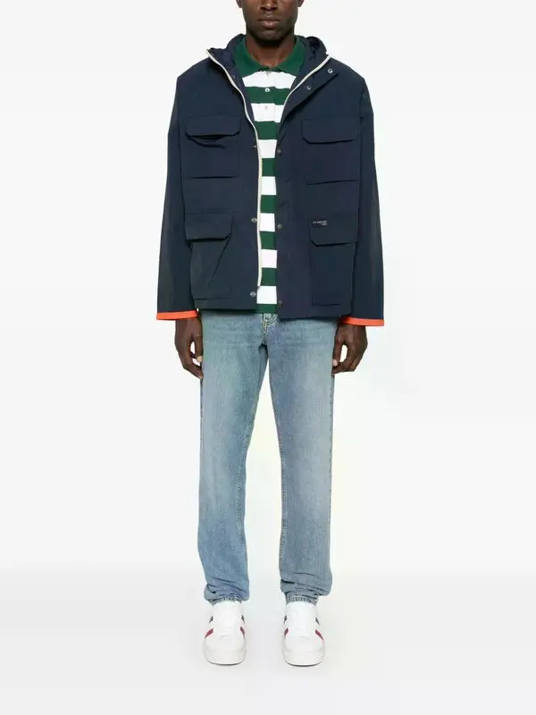 FAY Hooded Jacket With Patch Pockets