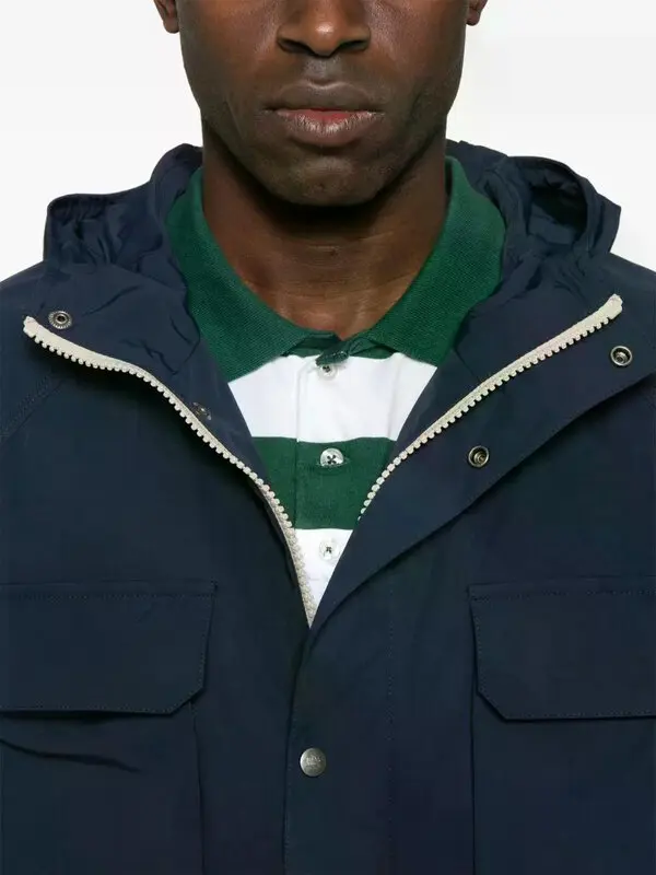 FAY Hooded Jacket With Patch Pockets