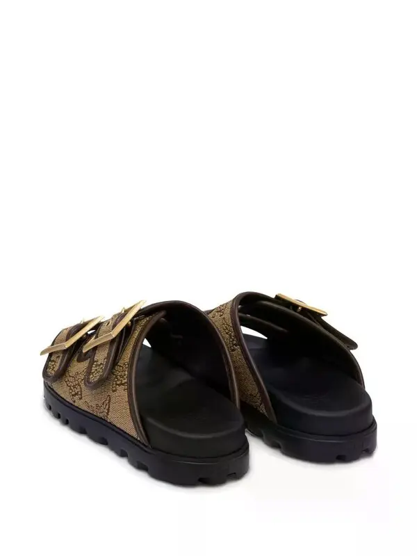 Mcm Monogram-Pattern Slides - Brown | Editorialist display picture 3