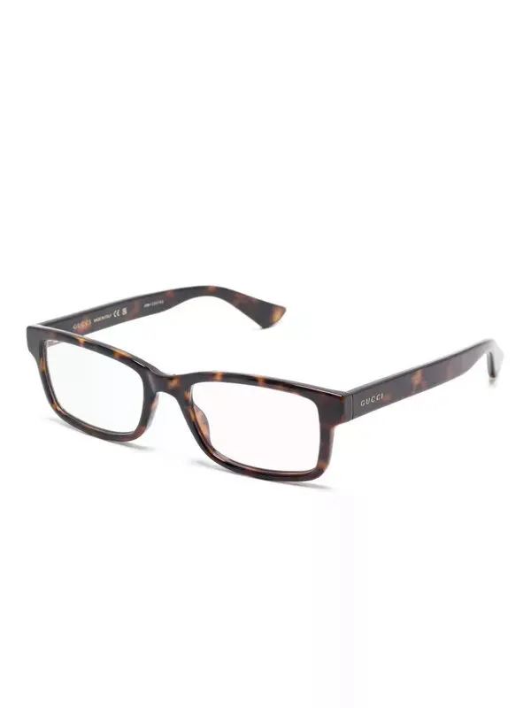 Gucci Square Frame Eyeglasses - Brown