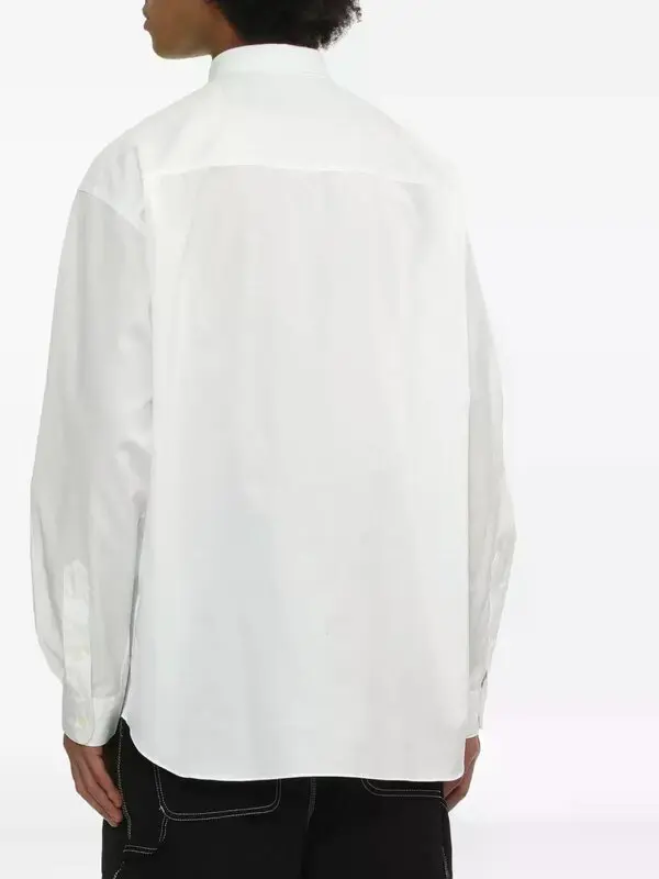 Comme Des Garçons Logo-embroidered Shirt - White