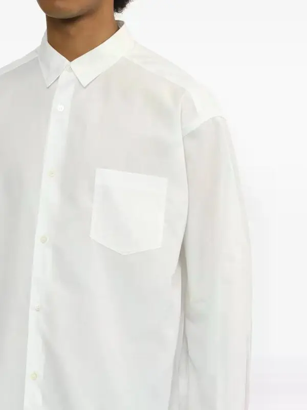 Comme Des Garçons Logo-embroidered Shirt - White