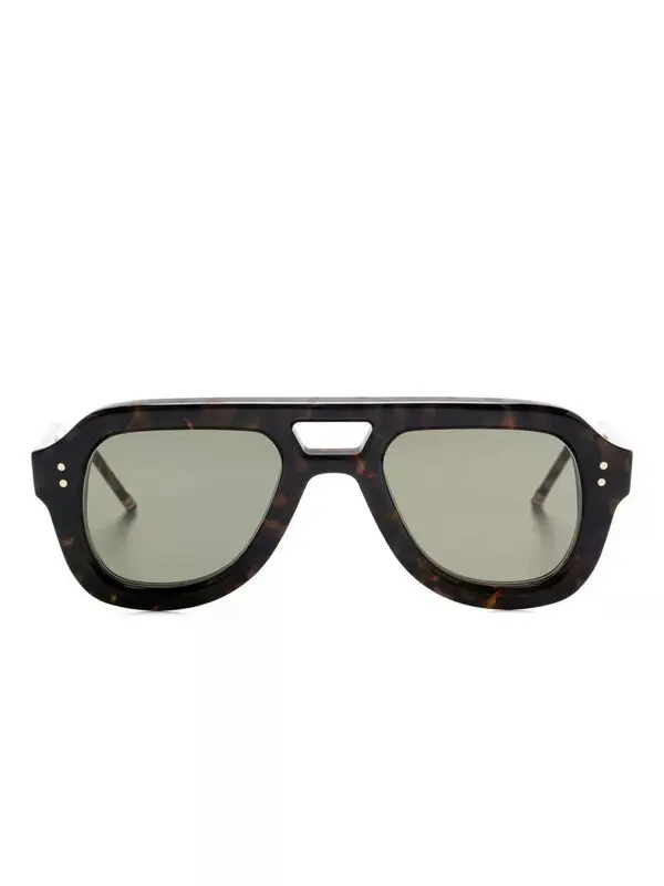 Thom Browne Pilot-frame Sunglasses - Brown