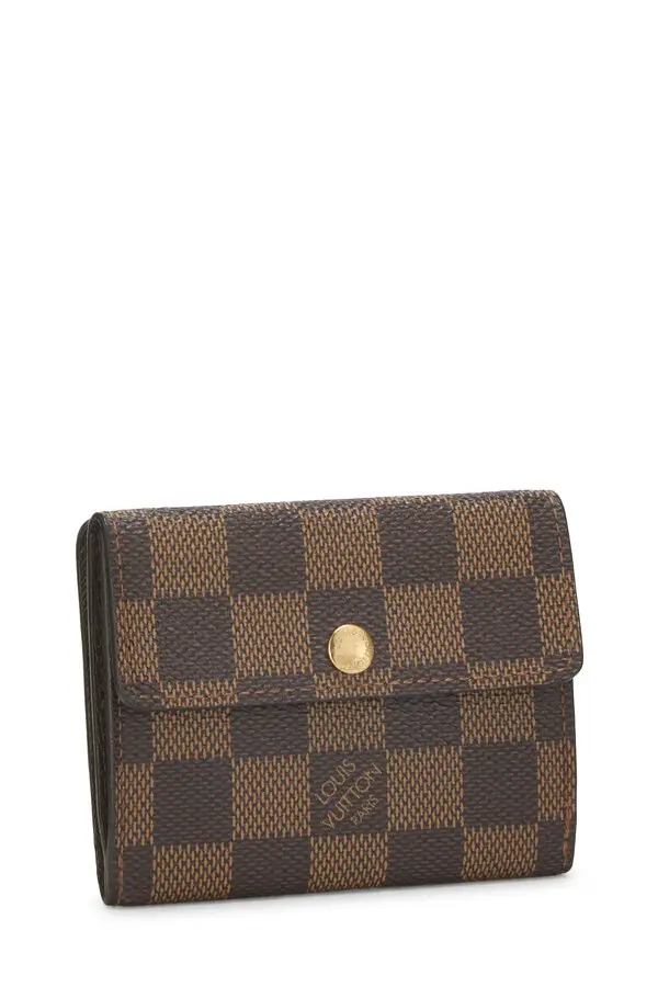 LOUIS VUITTON Damier Ebene Ludlow Card Holder - Brown