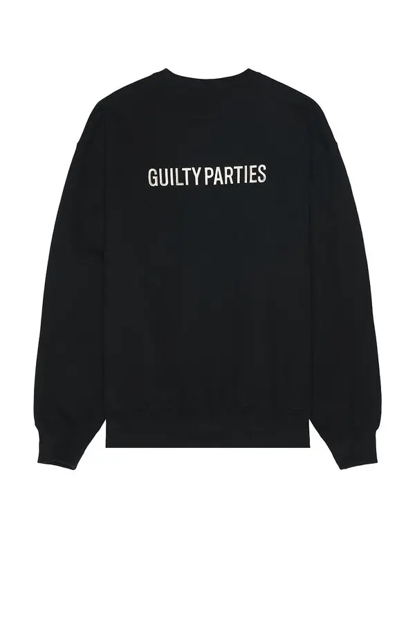 Wacko Maria Heavy Weight Crew Neck Sweatshirt In Black - 55% Off
