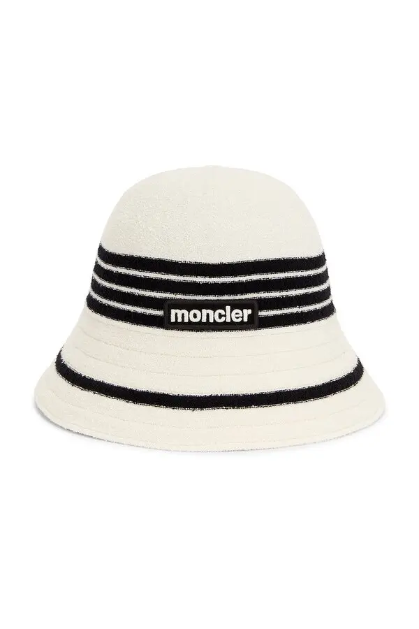 Moncler Terry Bucket Hat - Black & White