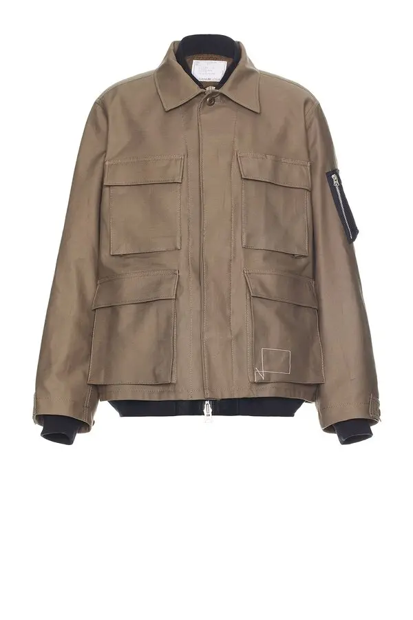 ジャケット・アウター WTAPS x sacai Cotton Back Satin Jacket WTAPS x sacai Cotton Back Satin Jacket 01 [ 2423234D-JKM02S