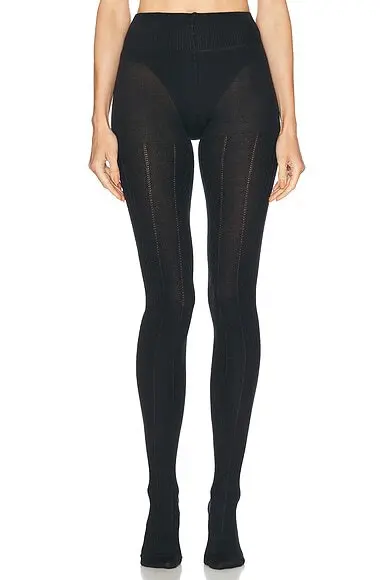 Falke Needlepoint Tights - Black