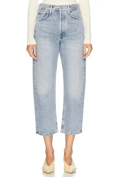 AGOLDE Mid Rise Straight Crop Jeans