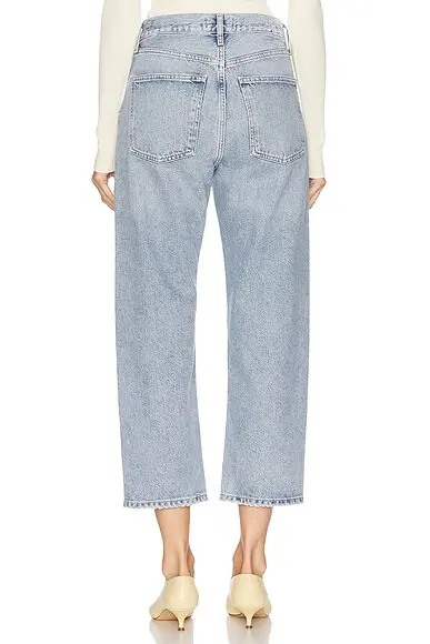 AGOLDE Mid Rise Straight Crop Jeans