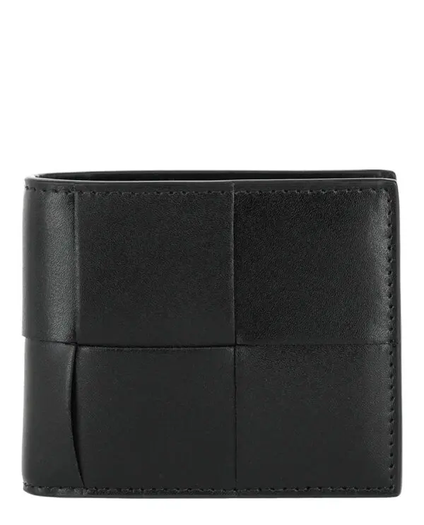 Bottega Veneta Intrecciato Bifold Wallet - Black/silver