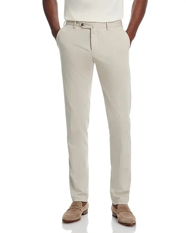 PT TORINO Garment-dyed Silkochino Slim Fit Pants - Stone