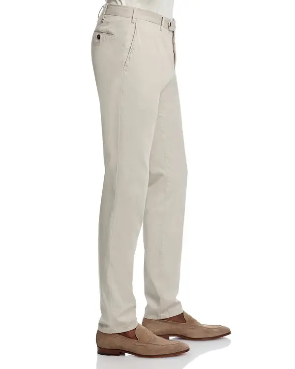 PT TORINO Garment-dyed Silkochino Slim Fit Pants - Stone