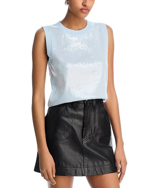 Aqua Sequin Sweater Tank Exclusive