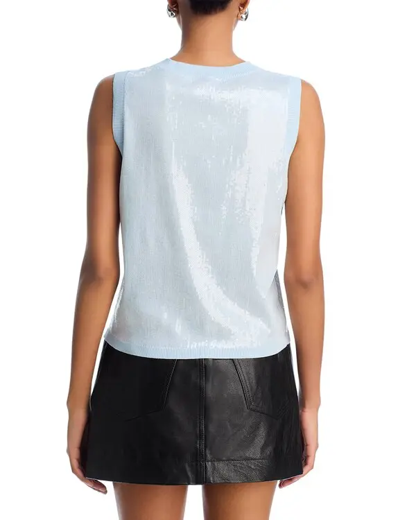 Aqua Sequin Sweater Tank Exclusive