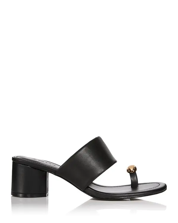 Aqua Ashln Sandals - Black Leather