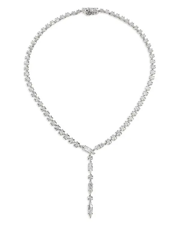 Nadri Btrx Cubic Zirconia Lariat Necklace - Silver