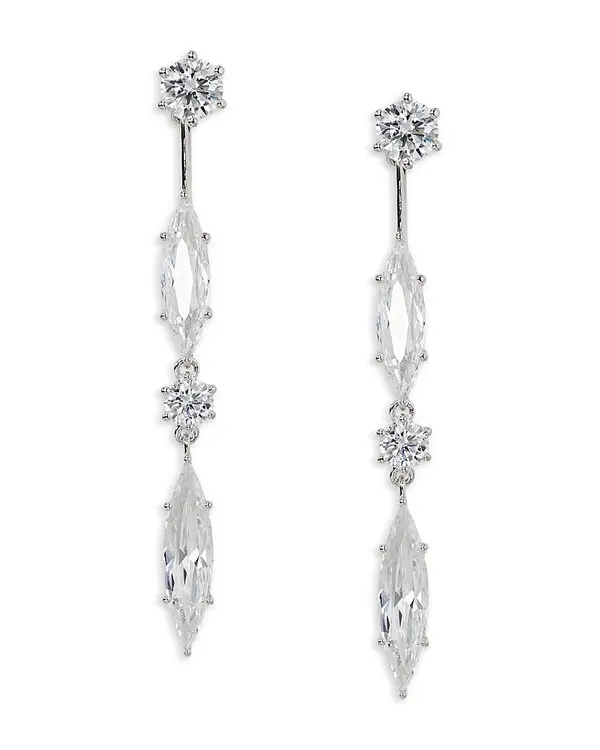Nadri Btrx Front To Back Earrings - Silver