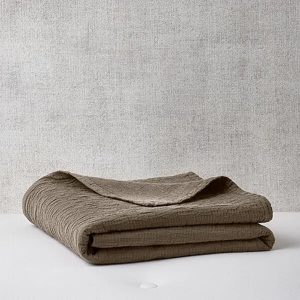 HUDSON PARK COLLECTION Textured Italian Matelasse Coverlet, King Exclusive - Truffle Brown