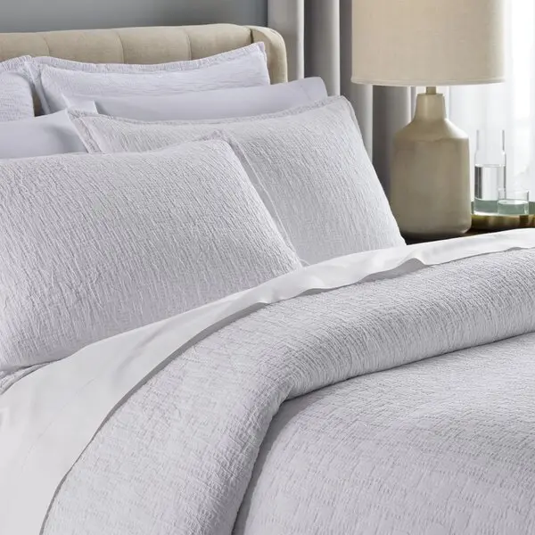 HUDSON PARK COLLECTION Textured Italian Matelasse King Sham Set Exclusive - White