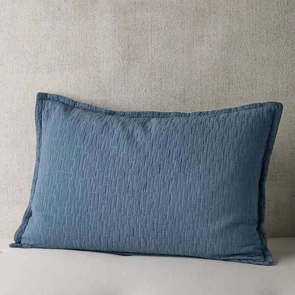 HUDSON PARK COLLECTION Textured Italian Matelasse Standard Sham Set Exclusive - Indigo