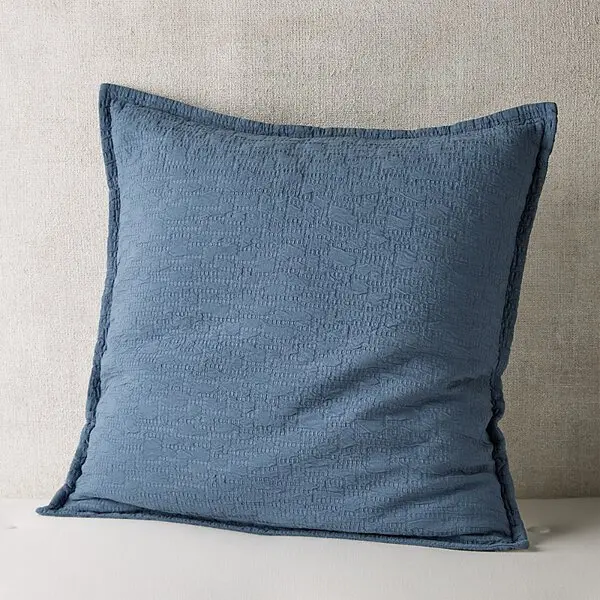 HUDSON PARK COLLECTION Textured Italian Matelasse Euro Sham Set Exclusive - Indigo