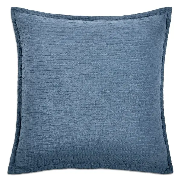 HUDSON PARK COLLECTION Textured Italian Matelasse Euro Sham Set Exclusive - Indigo