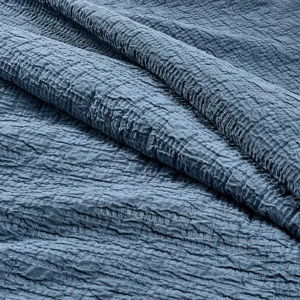 HUDSON PARK COLLECTION Textured Italian Matelasse Euro Sham Set Exclusive - Indigo
