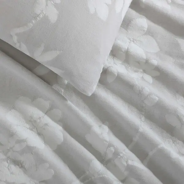 Calvin Klein Spring Branches Cotton Jacquard 3 Piece Comforter Set, Queen