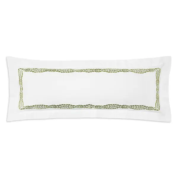 SFERRA X Scalamandre Cobblestones Decorative Pillow, 12 X 36 - White/green