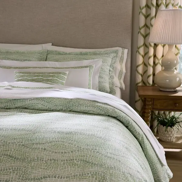 SFERRA X Scalamandre Cobblestones Duvet Cover, Full Queen - Willow