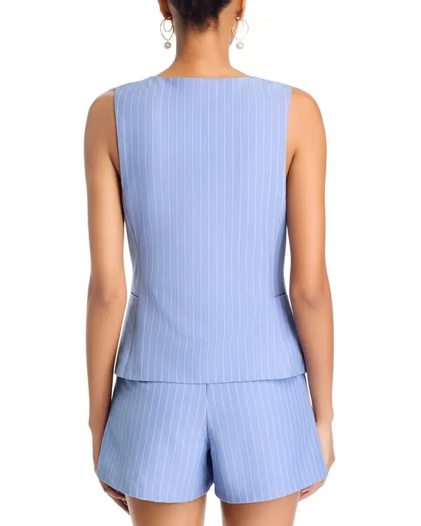 Aqua Pinstriped Vest