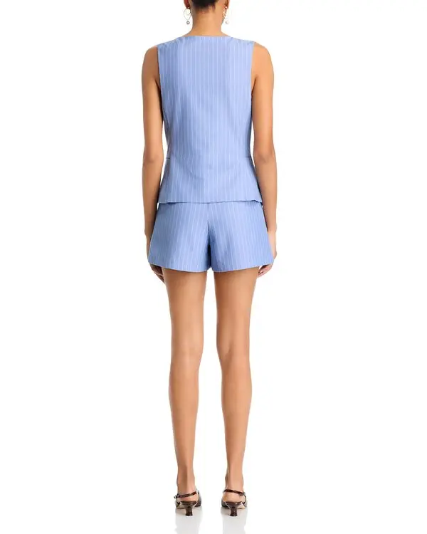 Aqua Pinstriped Vest