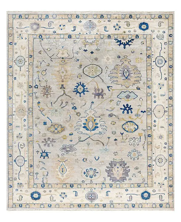 Bloomingdale'S Colorful Oushak M1945 Area Rug, 8'3 X 9'8 - Light/grey