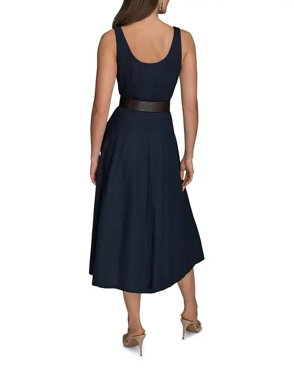 Donna Karan New York Belted A-Line Dress In Nightfall - 40% Off |  Editorialist